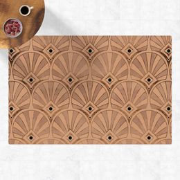 Bilderwelten Kork-Teppich Vintage gold Korkmatte - Die goldenen Zwanziger - Retro Wohnzimmer Schlafzimmer