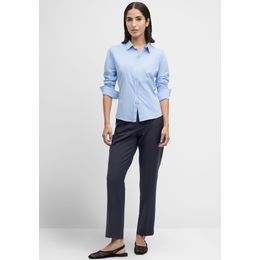Cinque Damen Hemdbluse "CISARY", blau, Gr. M, unifarben, Web, Obermaterial: 100% Baumwolle, Blusen, mit Reverskragen
