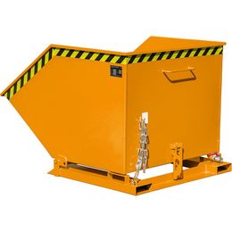 eurokraft pro Sp&auml;ne-Kippmulde, Volumen 1000 Liter, gelborange