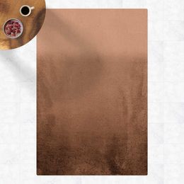 Bilderwelten Kork-Teppich Illustration braun Aquarell - Spiel der Farben Verblassendes Sepia - Deko Wohnzimmer Schlafzimmer
