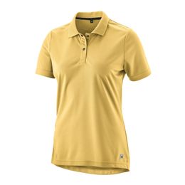 Gonso Damen Radtrikot "Essential Poloshirt W"kanariengelb, Gr. 46, 100% Polyester, Trikots, Damen Radshirt, Polo-Shirt mit Spitzkragen, mit