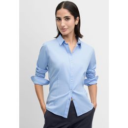 Cinque Damen Hemdbluse "CISARY", blau, Gr. S, unifarben, Web, Obermaterial: 100% Baumwolle, Blusen, mit Reverskragen