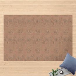 Bilderwelten Kork-Teppich modern blau Korkmatte - Linienmuster Verlauf in Blau - Deko Wohnzimmer Schlafzimmer
