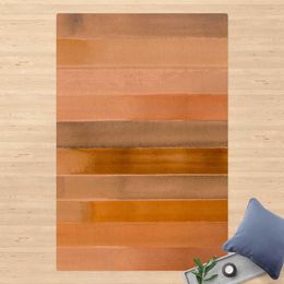 Bilderwelten Kork-Teppich modern bunt Aquarell - Traumgrenzen - Streifen Wohnzimmer Schlafzimmer