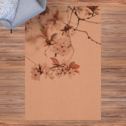 Bilderwelten Kork-Teppich Motiv rosa Blumen Korkmatte - Zarte Kirschbl&uuml;ten am Zweig - Kirschbl&uuml;te Wohnzimmer Schlafzimmer