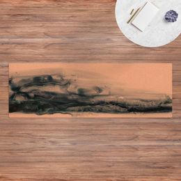 Bilderwelten Kork-Teppich Abstrakt petrol originell Korkmatte - Meeresstr&ouml;mung II - Deko Wohnzimmer Schlafzimmer