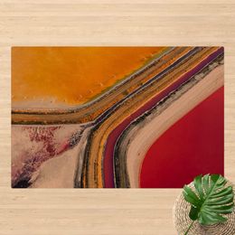 Kork-Teppich - Farbenspiel im kalifornischen Salzsee - Motiv bunt Strand Korkmatte Landschaft Wohnzimmer Schlafzimmer