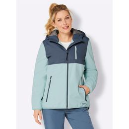 Catamaran Damen Trainingsjacke, blau, Gr. 52, gemustert, mehrfarbig, 100% Polyester, Wattierung:100% Polyester, Jacken