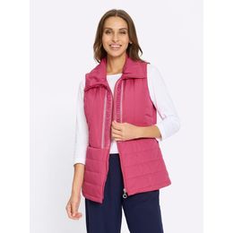 Lady Damen Steppwestefuchsia, Gr. 40, unifarben, 100% Polyester, Wattierung:100% Polyester, Westen