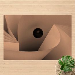 Bilderwelten Kork-Teppich Digital Art schwarz weiss 3D-Effekt - Big Eye - Deko Wohnzimmer Schlafzimmer