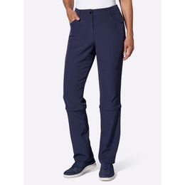 Classic Basics Damen Funktionshose, blau, Gr. 21, unifarben, 92% Polyester, 8% Elasthan, Hosen