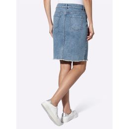 Heine Damen Jeansrock, blau, Gr. 36, unifarben, 98% Baumwolle, 2% Elasthan, R&ouml;cke