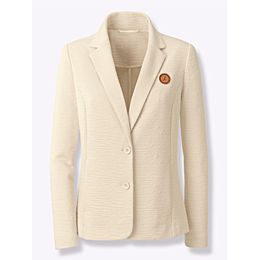 Casual Looks Damen Jerseyblazer "Jersey-Blazer", beige, Gr. 46, 97% Polyester, 3% Elasthan, Blazer