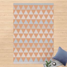 Kork-Teppich - Geometrisches Muster Dreiecke mit Balken - Illustration grau Korkmatte Geometrisch Wohnzimmer Schlafzimmer