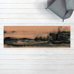 Bilderwelten Kork-Teppich Abstrakt petrol originell Korkmatte - Meeresstr&ouml;mung I - Deko Wohnzimmer Schlafzimmer