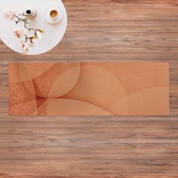Bilderwelten Kork-Teppich Abstrakt rosa Korkmatte - Abstrakte Grafik in Pfirsich - Geometrisch Wohnzimmer Schlafzimmer