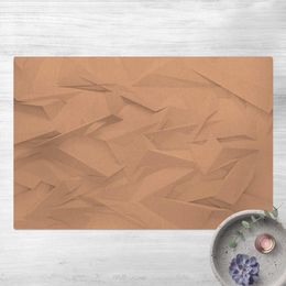 Bilderwelten Kork-Teppich Abstrakt weiss 3D-Effekt - Abstrakte 3D Optik - Deko Wohnzimmer Schlafzimmer