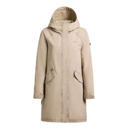Khujo Damen Kurzmantel "LEAL"moussy beige, Gr. M, unifarben, Web, 75% Baumwolle, 25% Nylon, M&auml;ntel