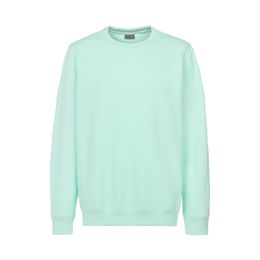John Devin Herren Langarmshirt, blau, Gr. M, unifarben, Jersey, Obermaterial: 60% Baumwolle, 40% Polyester, Shirts, in Struktur-Qualit&auml;t und in