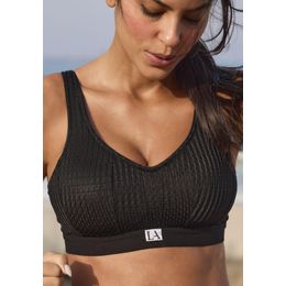 active by Lascana LASCANA ACTIVE Damen Sport-BH, Gr. 100, schwarz, Netz, Obermaterial: 74% Polyamid, 14% Elasthan, 12% Polyester (COOLMAX), BHs, f&uuml;r Sportarten mit