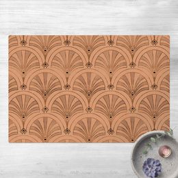 Bilderwelten Kork-Teppich Vintage gold Korkmatte - Die goldenen Zwanziger II - Ornamente Wohnzimmer Schlafzimmer