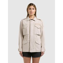Khujo Damen Cargojacke "BUNI", beige, Gr. M, unifarben, Twill, 100% Baumwolle, Jacken