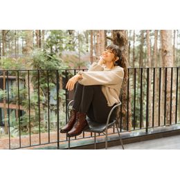 Remonte Damen Schn&uuml;rstiefelette, Gr. 44, braun, Leder, Schuhe, Schn&uuml;rboots, Stiefelette mit wasserabweisender TEX-Membran