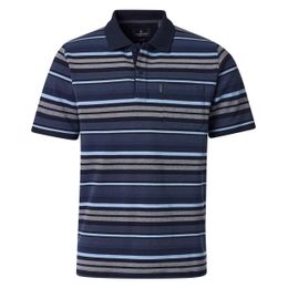 Poloshirt Casamoda "Casamoda Polo-Shirt gestreift", Herren, Gr. L, dunkelblau, 95% Baumwolle, 5% Polyester, Shirts
