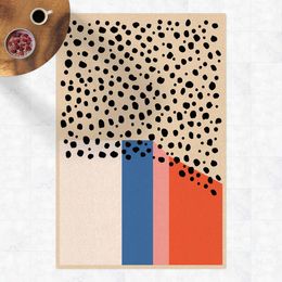 Bilderwelten Kork-Teppich Abstrakt bunt Korkmatte - Schwarzer Schnee im Sommer - Geometrisch Wohnzimmer Schlafzimmer