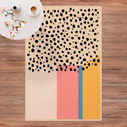 Bilderwelten Kork-Teppich Abstrakt bunt Korkmatte - Schwarzer Schnee im Fr&uuml;hling - Geometrisch Wohnzimmer Schlafzimmer