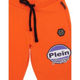 Philipp Plein Jungen Shorts "Racing"20, orange, Gr. 6, Obermaterial: 95% Baumwolle, 5% Elasthan, Hosen