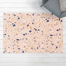 Kork-Teppich - Detailliertes Terrazzo Muster Padova - modern beige Mosaik Deko Wohnzimmer Schlafzimmer