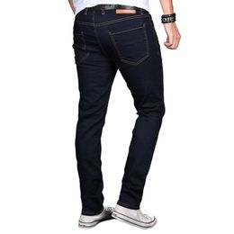 Herren Slim-fit-Jeans "ASLuca", blau, Gr. 34, Alessandro Salvarini, Destroyed-Effekte, leichte Abriebeffekte, Denim/Jeans, Obermaterial: 98%