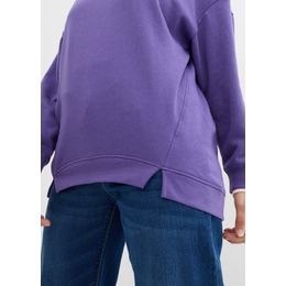 bonprix Damen Sweatshirt "Oversize-Sweatshirt", lila, Gr. 44, unifarben, Sweatware, Obermaterial: 60% Baumwolle, 40% Polyester, Sweatshirts, mit