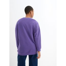bonprix Damen Sweatshirt "Oversize-Sweatshirt", lila, Gr. 56, unifarben, Sweatware, Obermaterial: 60% Baumwolle, 40% Polyester, Sweatshirts, mit