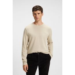 BOSS Orange Herren Langarmshirt "Tempesto", beige, Gr. XXXL, unifarben, Single Jersey, Obermaterial: 78% Baumwolle, 15% Polyacryl, 7% Elasthan,