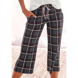 s.Oliver Damen Pyjamahose, Gr. 32, rot, Single Jersey, Obermaterial: 50% Baumwolle, 50% Viskose, kariert, Hosen, mit Allover-Druck