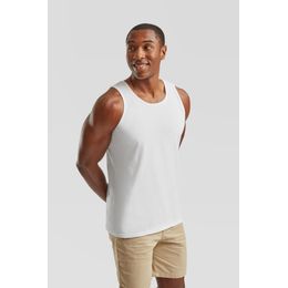 Herren Tanktop, Fruit of the Loom, Gr. Mwei&szlig;, deep navy, Single Jersey, Obermaterial: 100% Baumwolle, unifarben, Tops, aus reiner Baumwolle