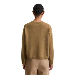Marc O'Polo MARC O'POLO Damen Strickpullover "aus softem Schurwolle-Mix", beige, Gr. M, unifarben, Obermaterial: 75% Schurwolle, 25% Polyamid, Pullover