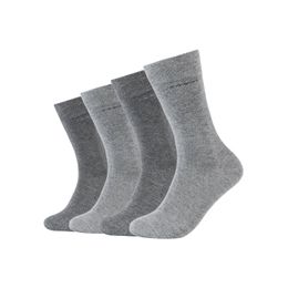 Camano M&auml;dchen Langsocken "ca-soft", Gr. 35, grau, Elasthan, Polyamid, Viskose, unifarben, Socken, verst&auml;rkte Ferse und Spitze