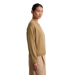 Marc O'Polo MARC O'POLO Damen Strickpullover "aus softem Schurwolle-Mix"salted caramel, Gr. M, unifarben, Obermaterial: 75% Schurwolle, 25% Polyamid, Pullover