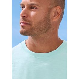 John Devin Herren Langarmshirt, blau, Gr. XL, unifarben, Jersey, Obermaterial: 60% Baumwolle, 40% Polyester, Shirts, in Struktur-Qualit&auml;t und in