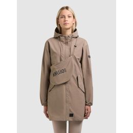 Khujo Damen Sommerjacke "AMETI"latte braun, Gr. XXL, unifarben, Web, 100% Nylon, Jacken