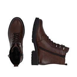 Remonte Damen Schn&uuml;rstiefelette, Gr. 41, braun, Leder, Schuhe, Schn&uuml;rboots, Stiefelette mit wasserabweisender TEX-Membran