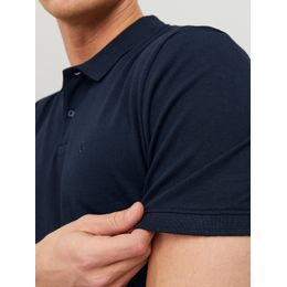 Jack & Jones JACK & JONES Herren Poloshirt "BASIC POLO", blau, Gr. L, Piqu&eacute;, Obermaterial: 100% Baumwolle, Shirts
