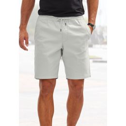 John Devin Herren Shorts "Schlupf Bermuda, Jogger Shorts", grau, Gr. M, unifarben, Web, Obermaterial: 97% Baumwolle, 3% Elasthan, Hosen, kurze Hose