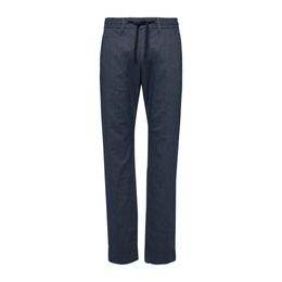 s.Oliver Herren Chinohoseblau, Gr. 33, unifarben, Web, Obermaterial: 98% Baumwolle, 2% Elasthan, Hosen, mit Stretch und elastichem Bund