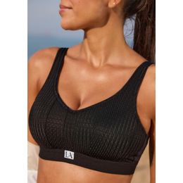 active by Lascana LASCANA ACTIVE Damen Sport-BH, Gr. 80, schwarz, Netz, Obermaterial: 74% Polyamid, 14% Elasthan, 12% Polyester (COOLMAX), BHs, f&uuml;r Sportarten mit