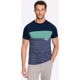 Catamaran Damen T-Shirt "T-Shirt"dunkelblau, salbei, gestreift, Gr. 44, gemustert, gestreift, 100% Baumwolle, Shirts