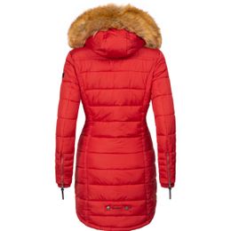 Navahoo Damen Steppmantel "Papaya", rot, Gr. XS, kontrastfarbene Details, Obermaterial: 100% Polyester. Futter: 100% Polyester. Wattierung: 100%